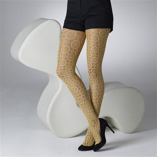 Gipsy Tights - GIPSY CIRCLE FLORAL FISHNET